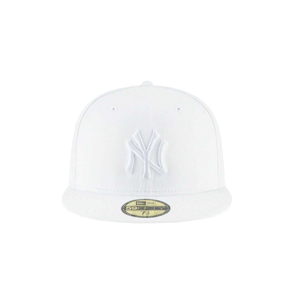 New Era 59Fifty MLB New York Yankees Whiteout Basic Fitted White Hat 1 ...