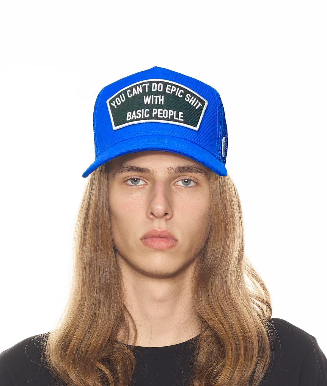 Royal Blue Trucker Hat – Epic Design, Mesh Back, Curved Visor – CityLineUSA